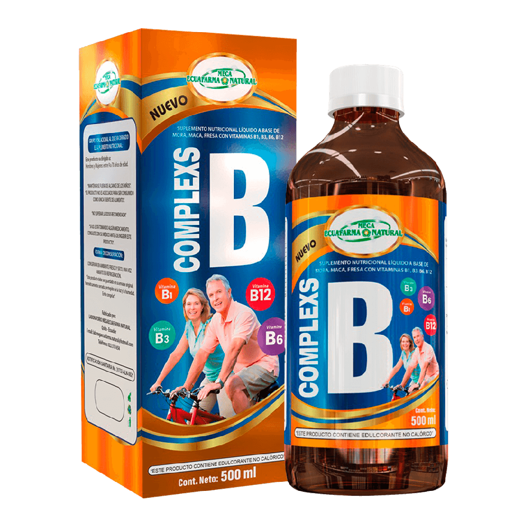 COMPLEXS B SOLUCION ORAL 500ML MEGA ECUAFARMA | El Arbolito
